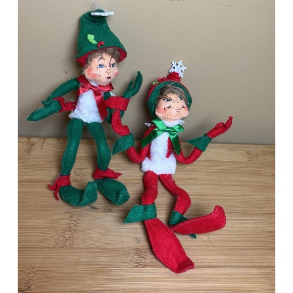 Annaleee | Holiday | Annalee Christmas Elves Set Snowflake Red Elf ...
